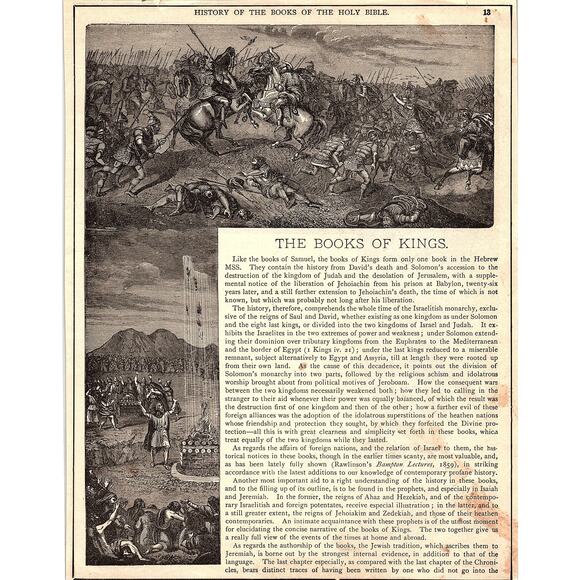 None and/or Unknown | Other | The Books Of Kings 892 Bible Engraving ...